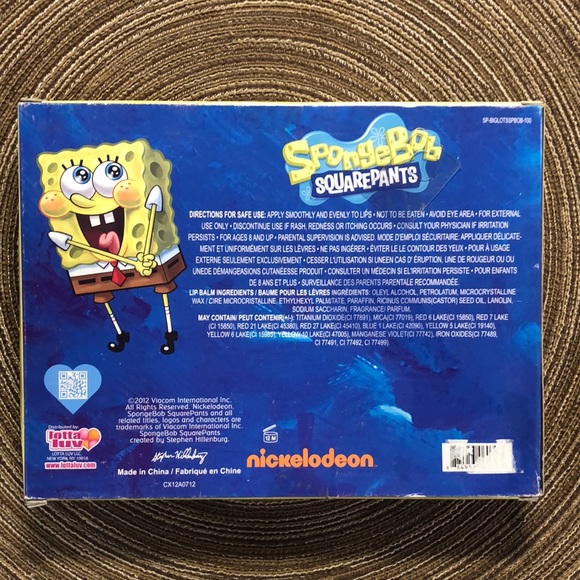 SpongeBob Squarepants | Makeup | Spongebob Mega Lip Balm Set | Poshmark